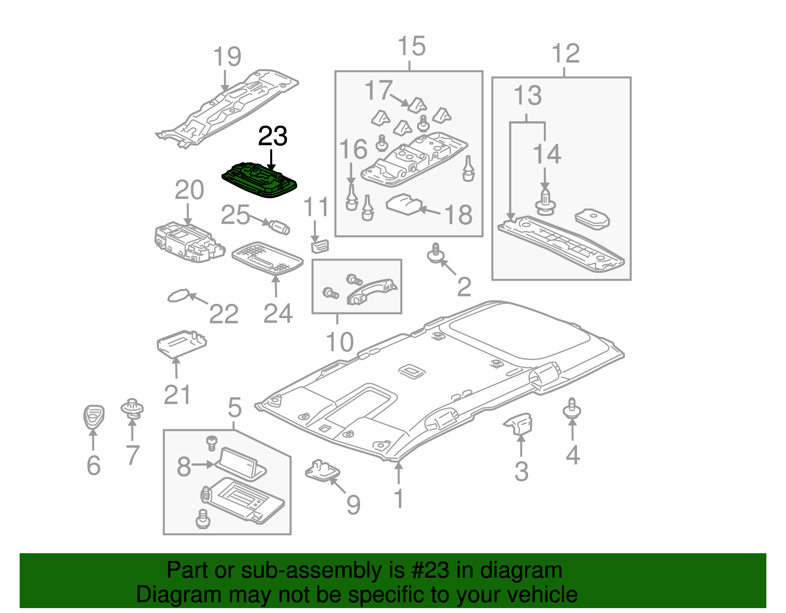 34252-SCV-A01ZA - 2009-2011 Honda Element - Base *NH220L* (Clear Gray ...