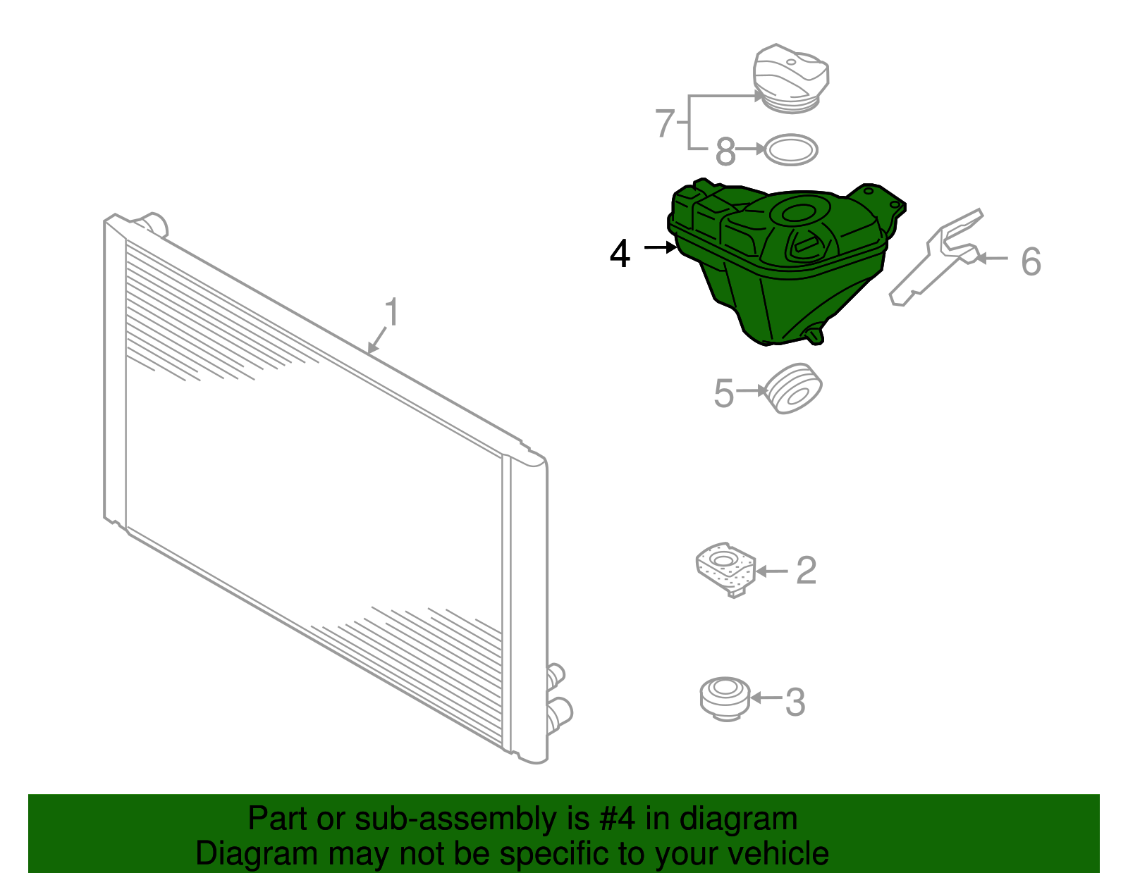 2004-2010 Audi A8 Quattro Reservoir 4E0-121-403-G | OEM Parts Online