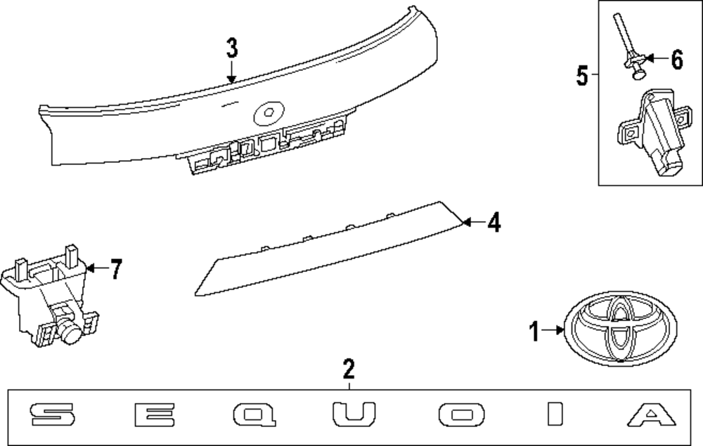 2023-2025 Toyota Sequoia Nameplate 75404-0C020 | Toyota Parts Center