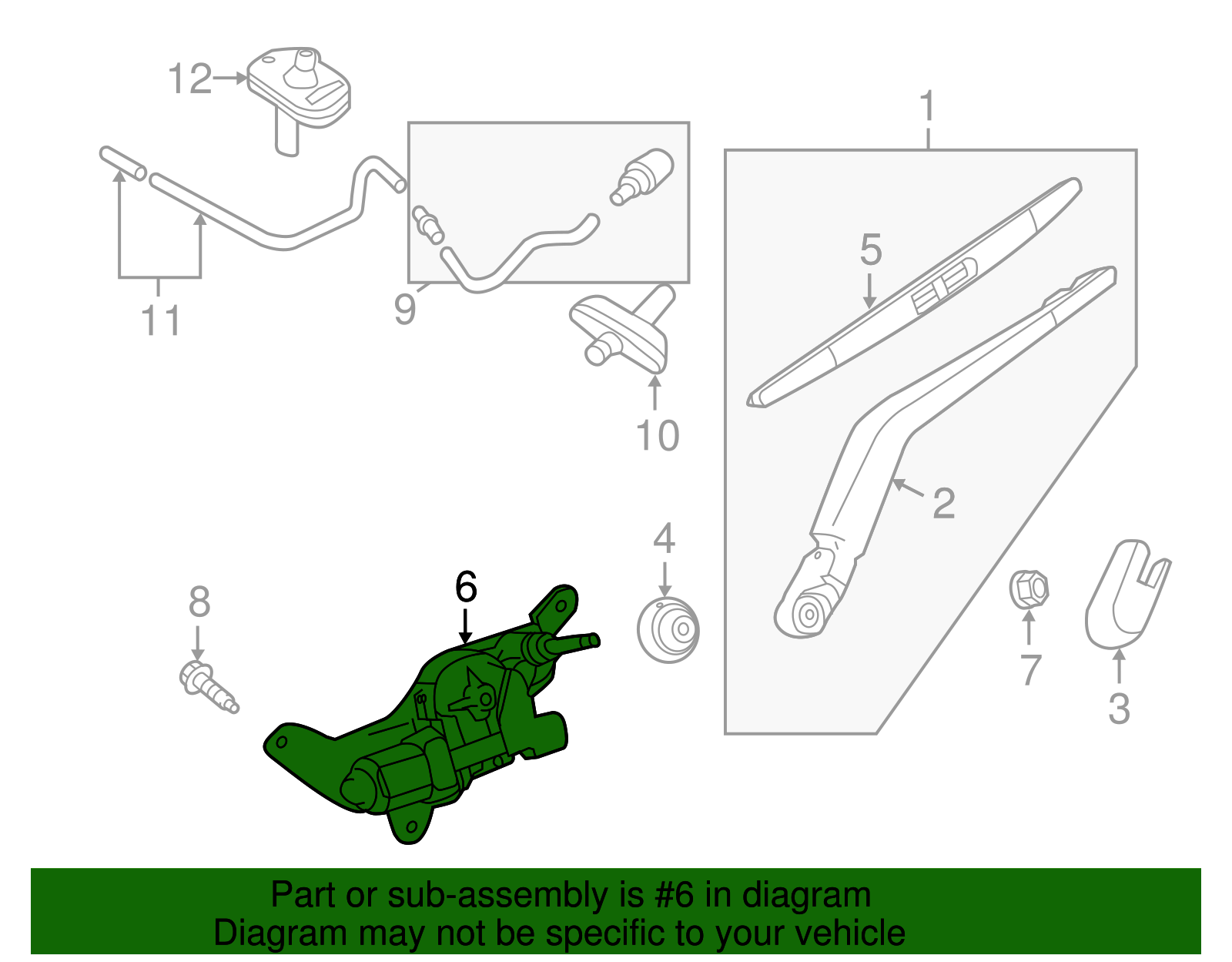 2014-2019 Nissan Rear Motor 28710-3WC0A | Bill Kay Nissan Parts