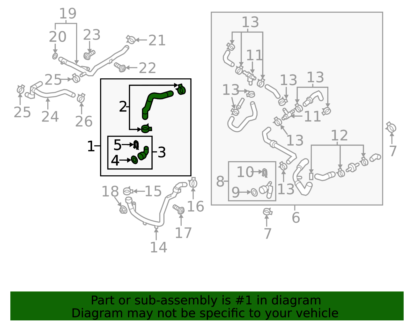 5C0-122-051-P - High-Quality Radiator Coolant Hose for 2012-2014 ...