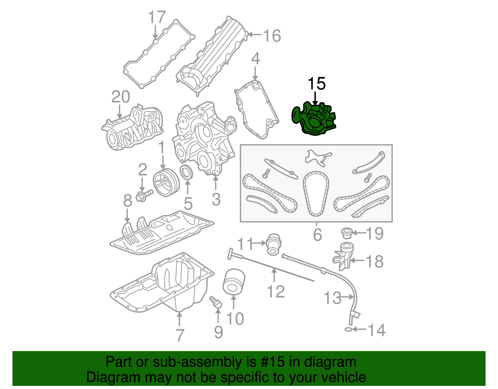 1999-2013 Mopar Oil Pump 53020827AC | Mopar Parts Canada