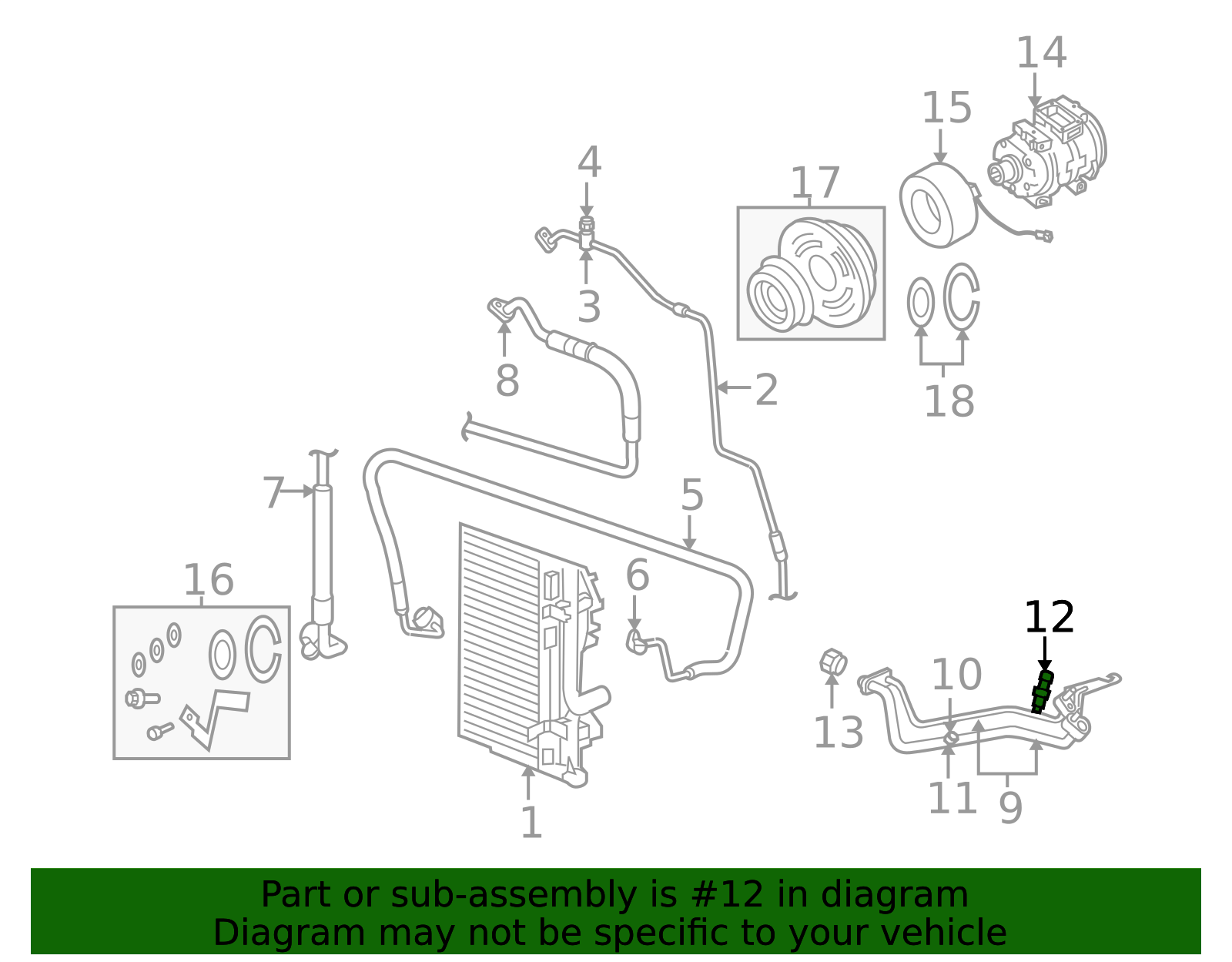 A/C Refrigerant Pressure Sensor 05174039AB | Mopar Parts Canada