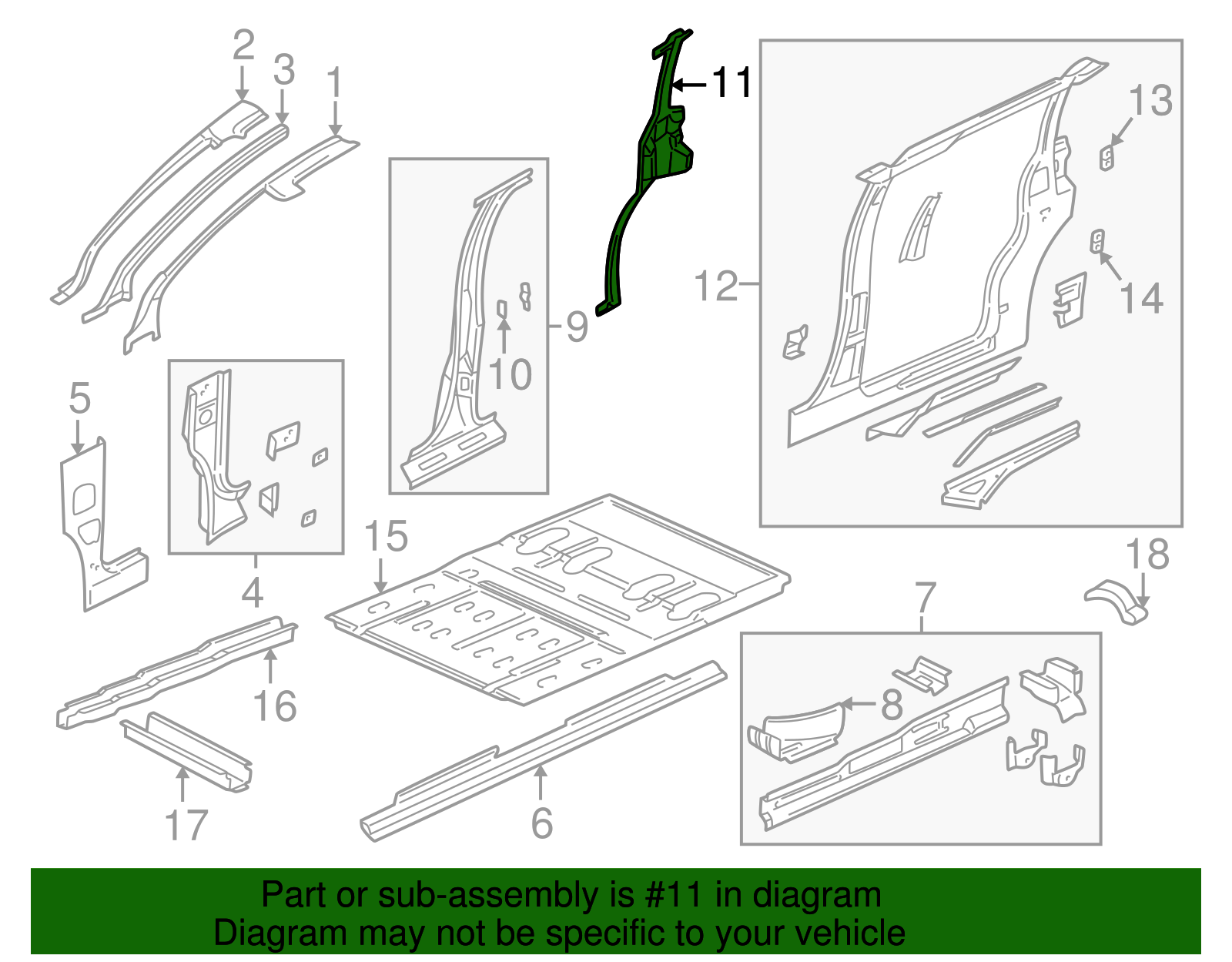 1997-2008 GM Lock Pillar 12369533 | Shop Matick Buick GMC