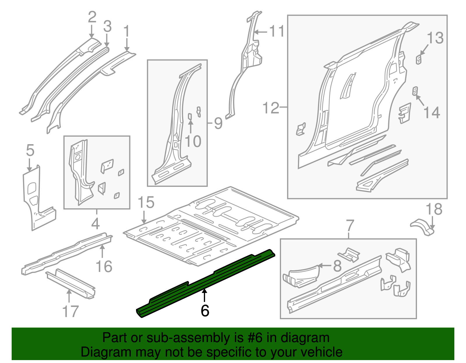OEM GM Inner Rocker For 1997-2005 GM - Part No. 12533780 | Karl Kustoms ...