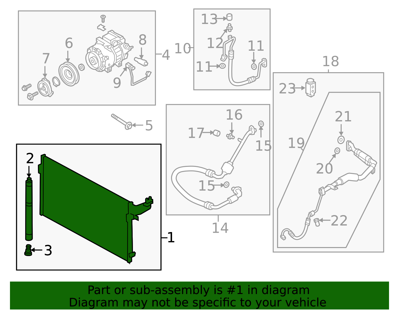 Hyundai - 97606-J6110 - Condenser - 2020-2022 Genesis G90 | OEM Hyundai ...