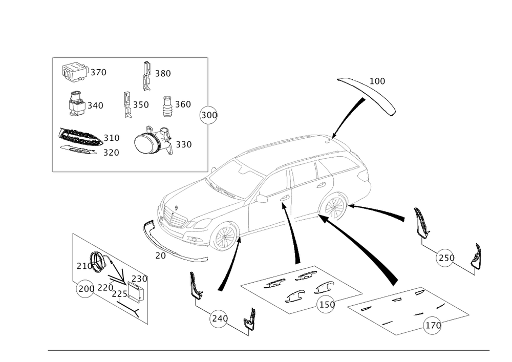 204-906-89-00 - Daytime Running Lamp 2006-2017 Mercedes-Benz | MB Parts ...