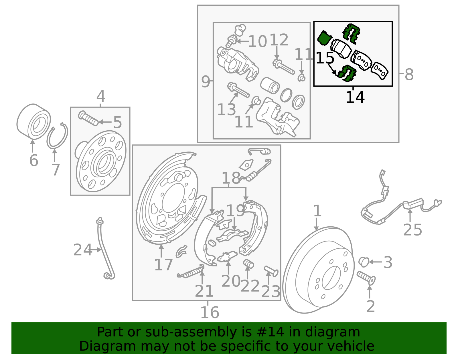 2014-2016 Kia Sportage Brake Pads 58302-2SA10-DS | OEM Parts Online