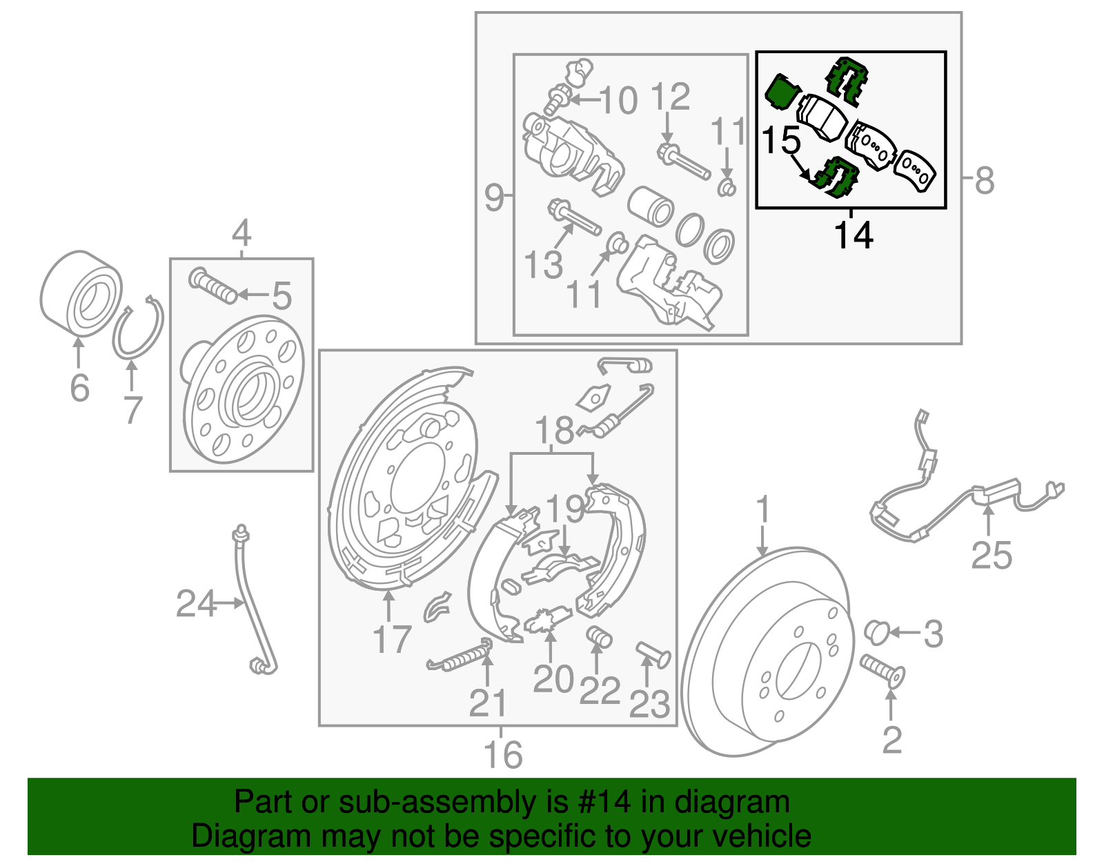 58302-2SA10-DS - Brake Pads 2014-2016 Kia Sportage | Kia.Parts Store