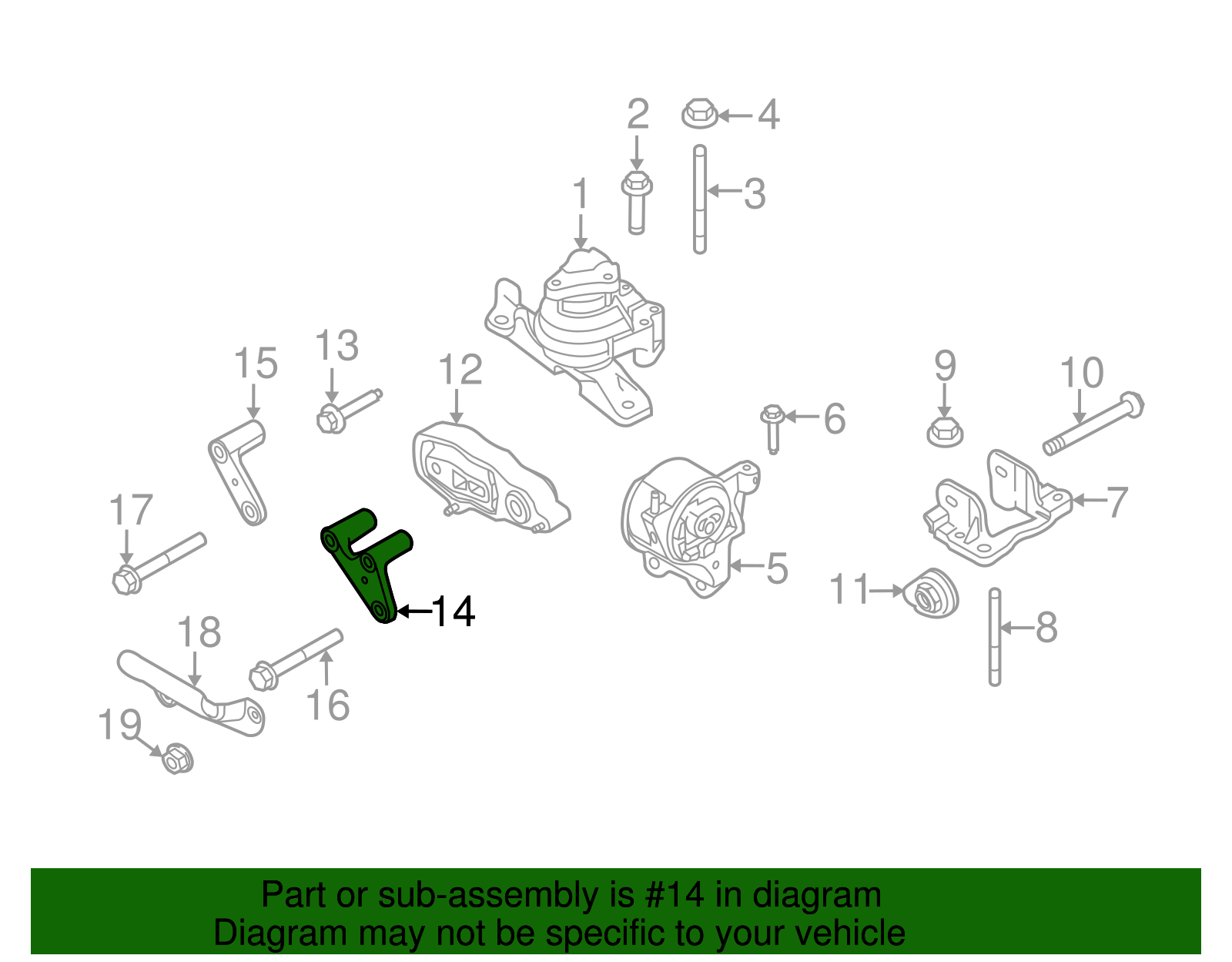 2011-2019 Ford | Bracket | BB5Z-6E042-A | Walls' Ford Parts