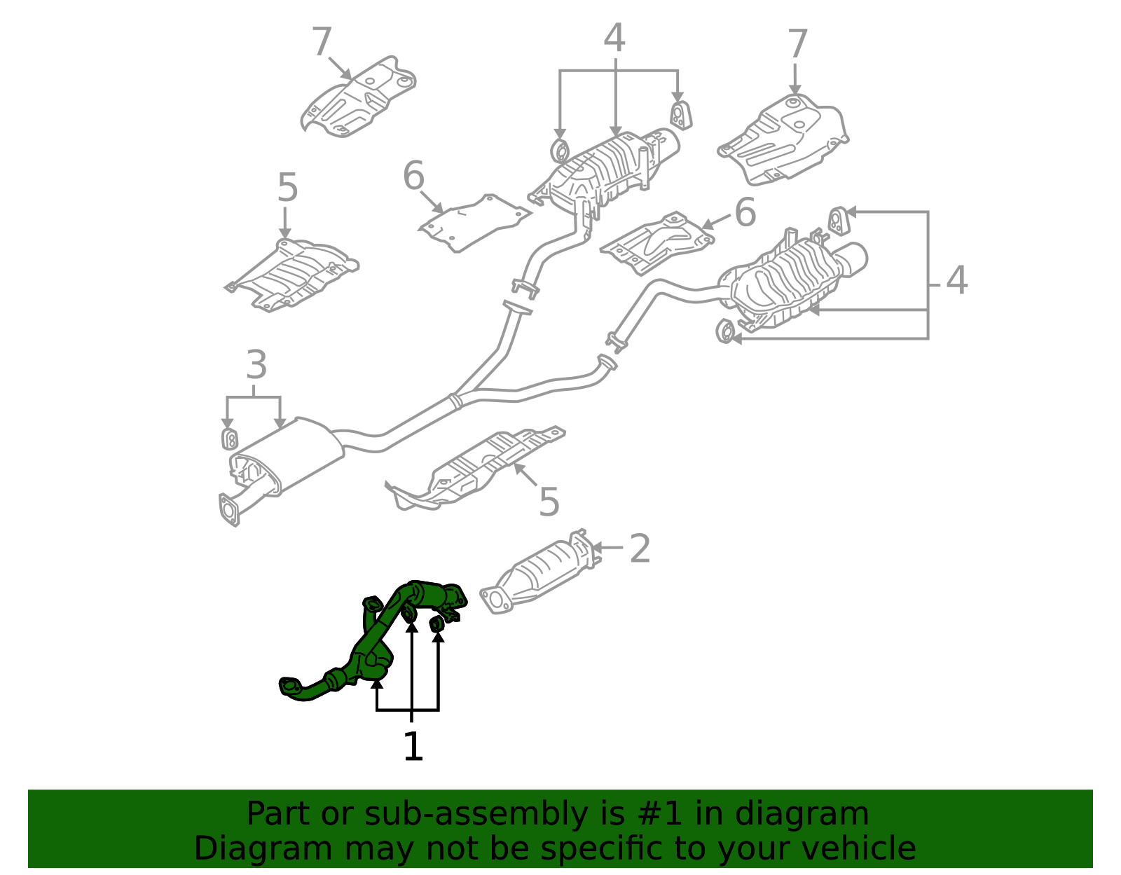 2007-2009 Hyundai Santa Fe Front Pipe 28610-0W150 | QuirkParts