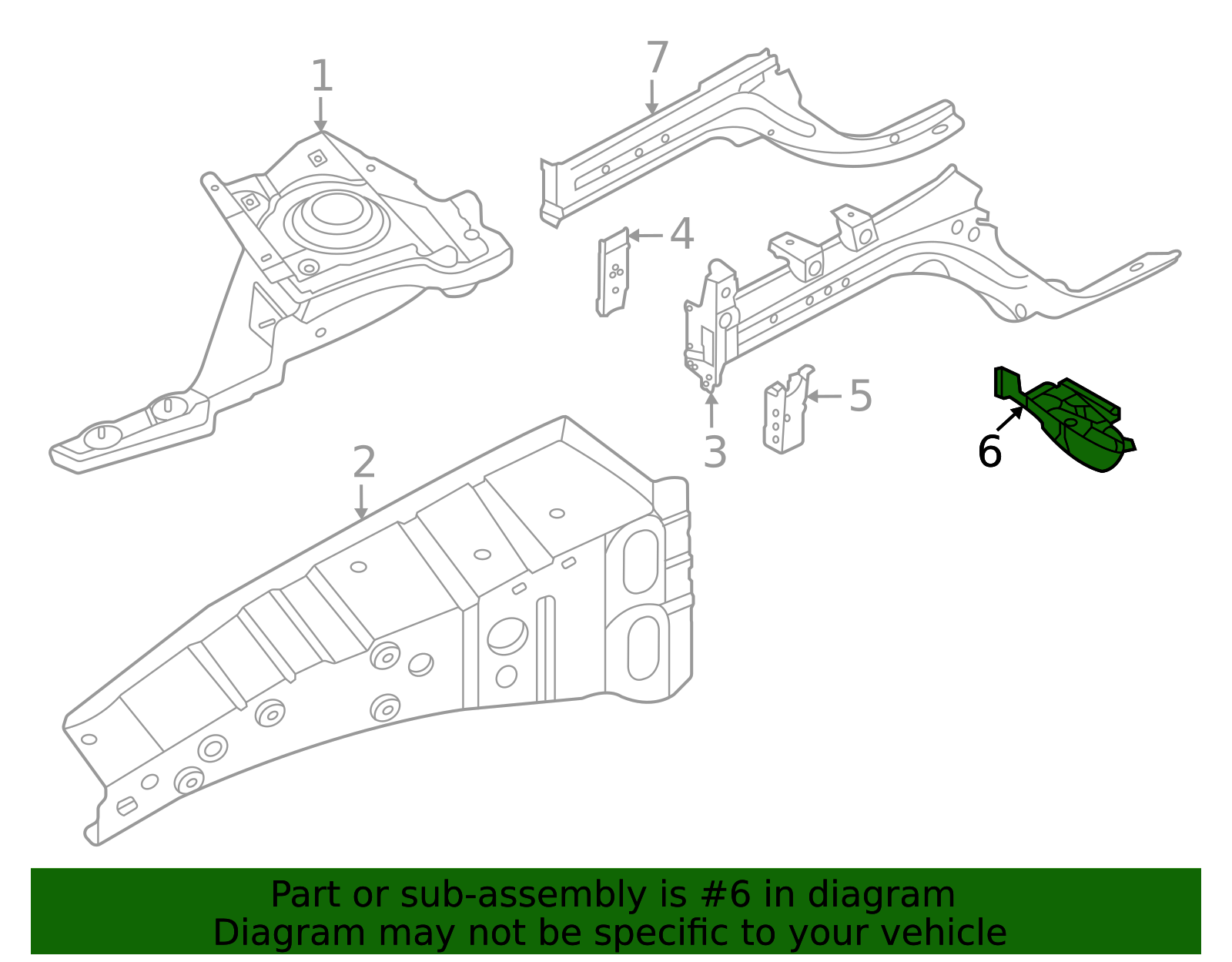 2020-2025 Nissan Versa Rail Assembly Support G5151-5RLMA | TascaParts.com