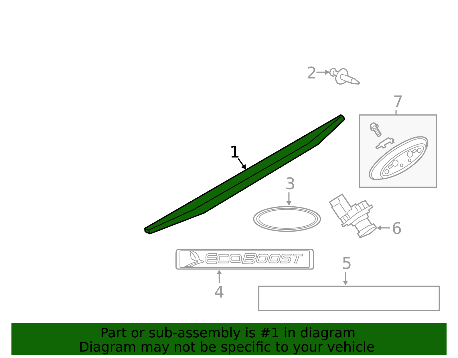 Ford Dealership 2019-2023 Ford Ranger Tailgate Molding KB3Z-2141018-A ...