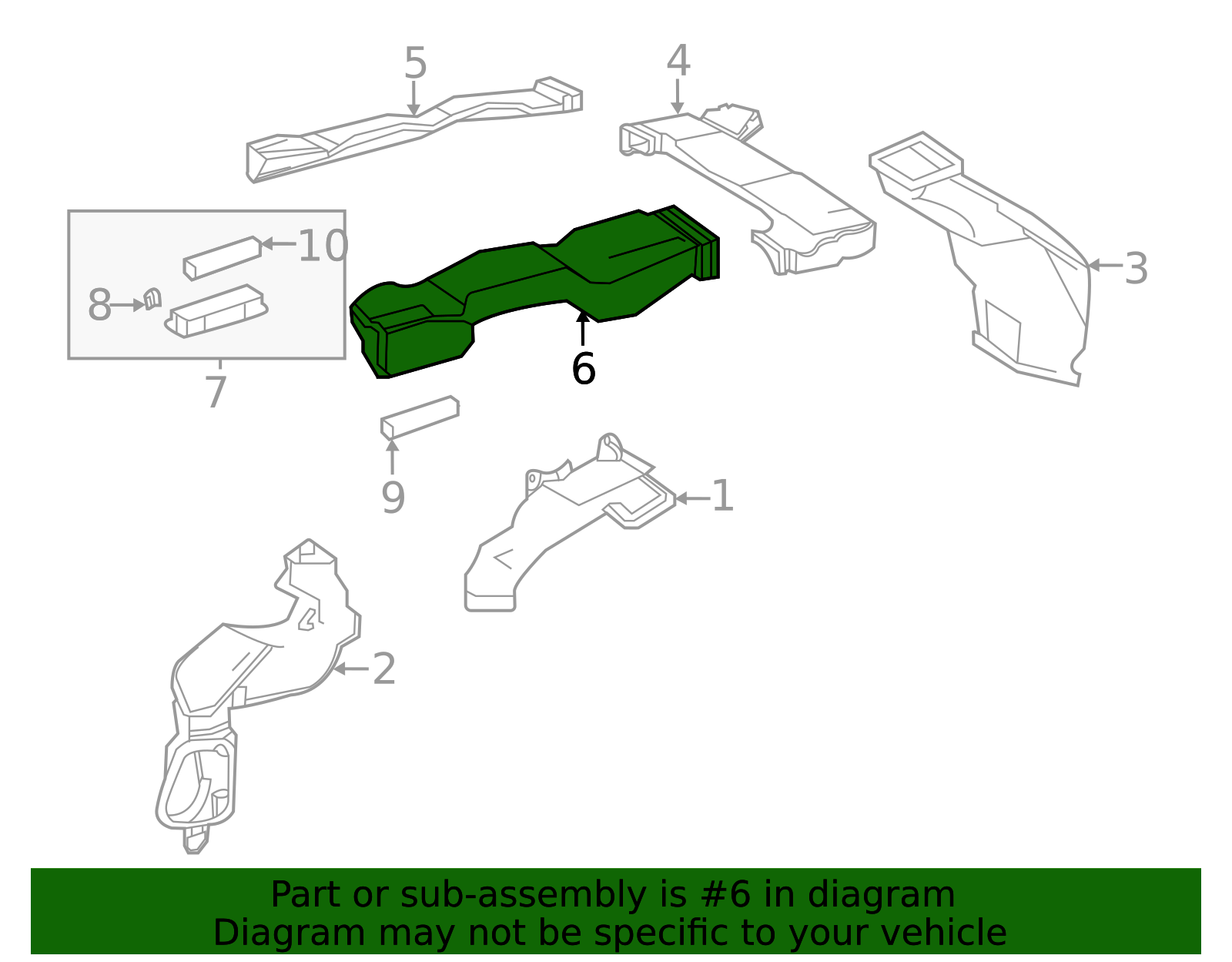 2020 Toyota Highlander Air Outlet Duct 62972-0E130 | MotorMotor