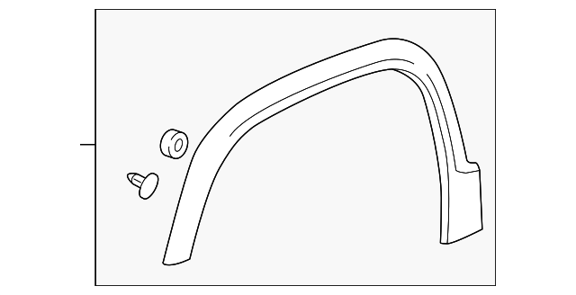 2017-2023 GMC Acadia Black Front Passenger Side Wheel Opening Molding ...