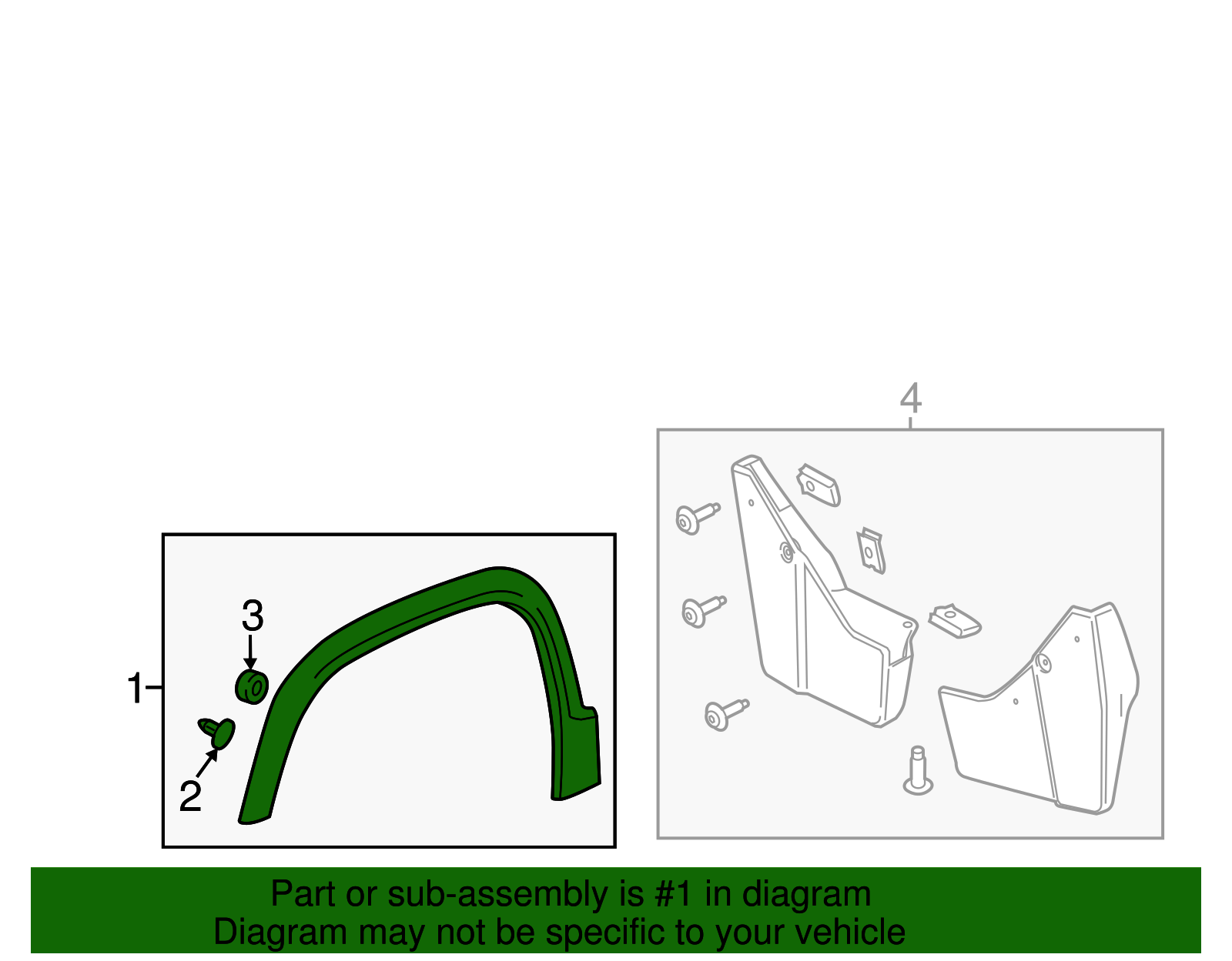 2017-2023 GMC Acadia Primed Front Driver Side Wheel Opening Molding ...