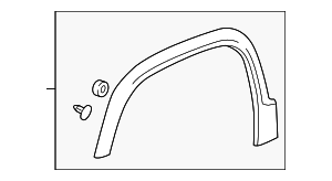2017-2023 GMC Acadia Primed Front Driver Side Wheel Opening Molding ...