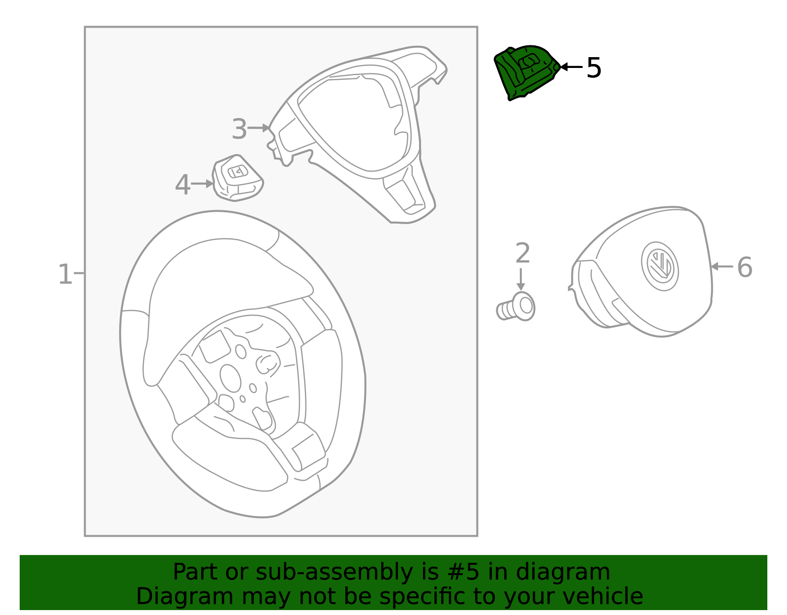 5G0-951-527-A-WHS - High-Quality Steering Wheel Transmission Shift ...