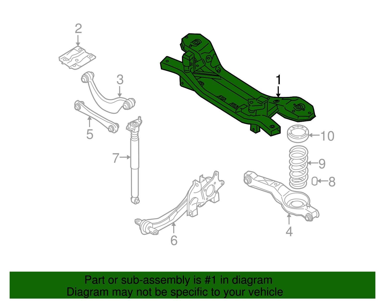 C513-28-800B - 2006-2015 Mazda 5 - Cross-Member | Mazda Parts Factor