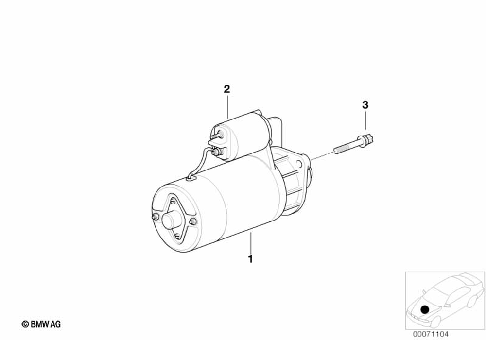 12417501668 - BMW Rp Starter Motor 1999-2007 BMW X5 3.0i | Performance ...
