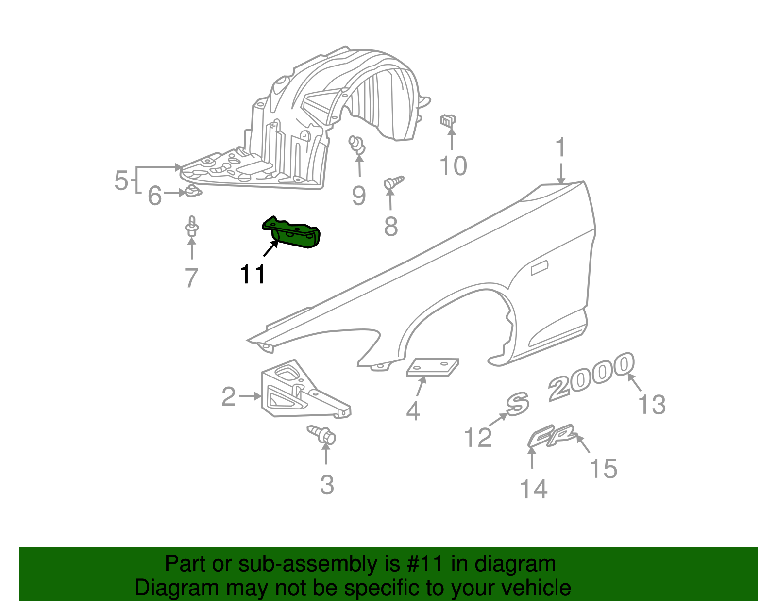 74152-S2A-000 - 2000-2009 Honda S2000 - Strake L Front | All Discount ...