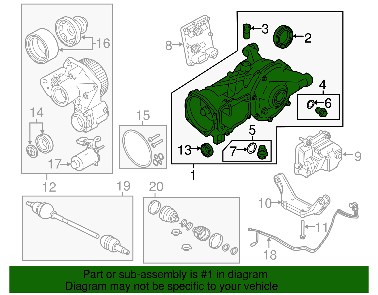 2015-2019 Land Rover Differential Assembly LR072726 | OEM Parts Online