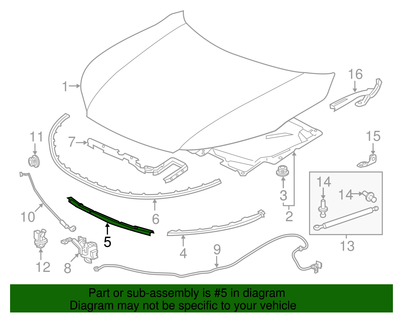 74148-T2A-A01 - Center Seal 2013-2015 Honda Accord | Honda Parts Online