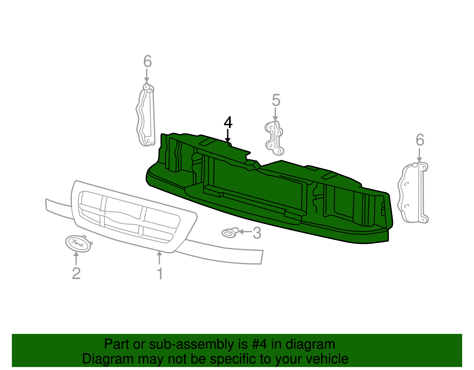 1l5z8a284ab - Ford Front Panel 2001-2003 Ford Ranger | Performance Auto ...