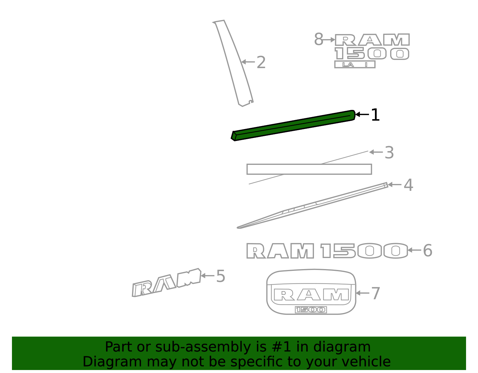2015-2025 Ram Belt Weather-Strip 68245330AE | Mopar Parts Canada