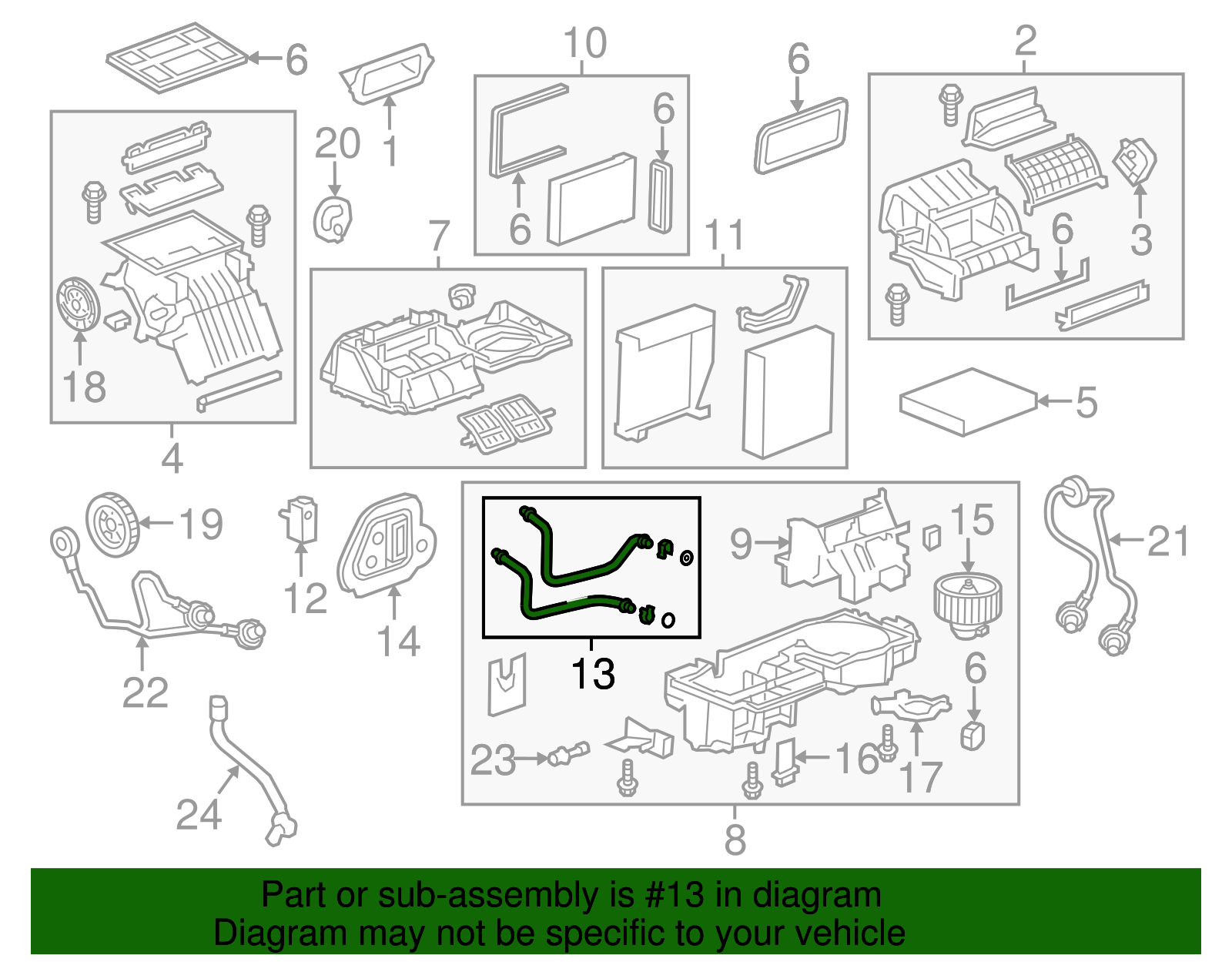 95018088 - 2012-2022 GM - Heater Core Tube Kit | Partners Chevy