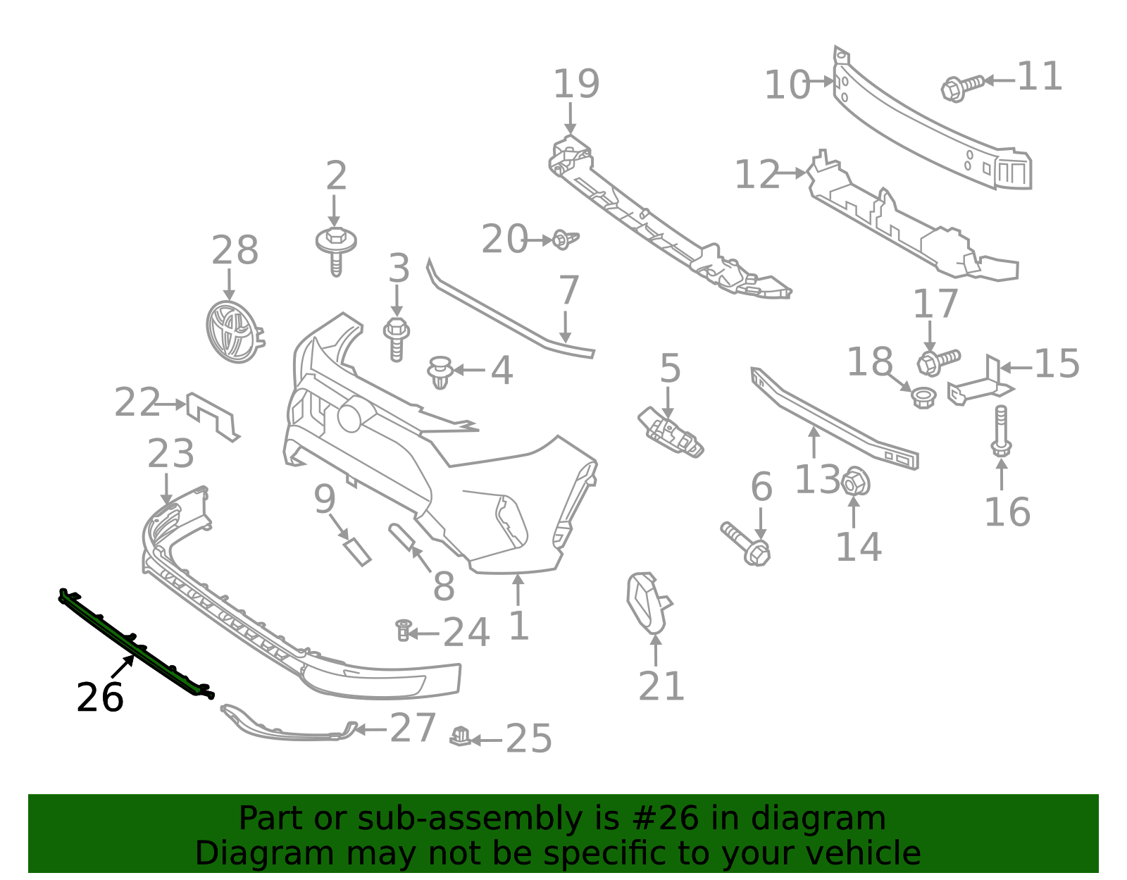 2021-2025 Toyota 2021-2024 Toyota RAV4 Prime - Lower Molding 52711 ...
