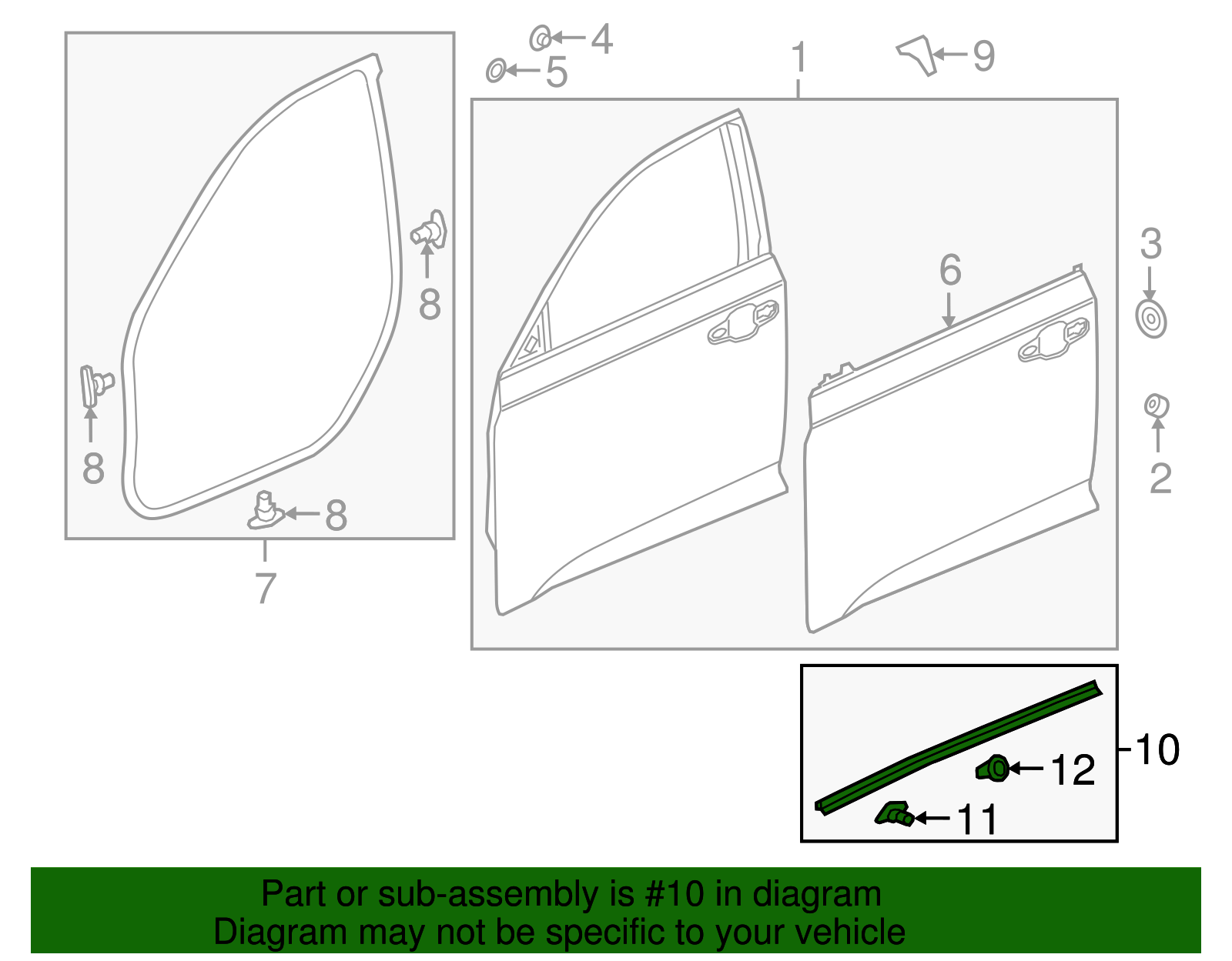 2021-2022 Honda Accord | Lower Seal | 72328-TVA-A11 | Honda OEM ...