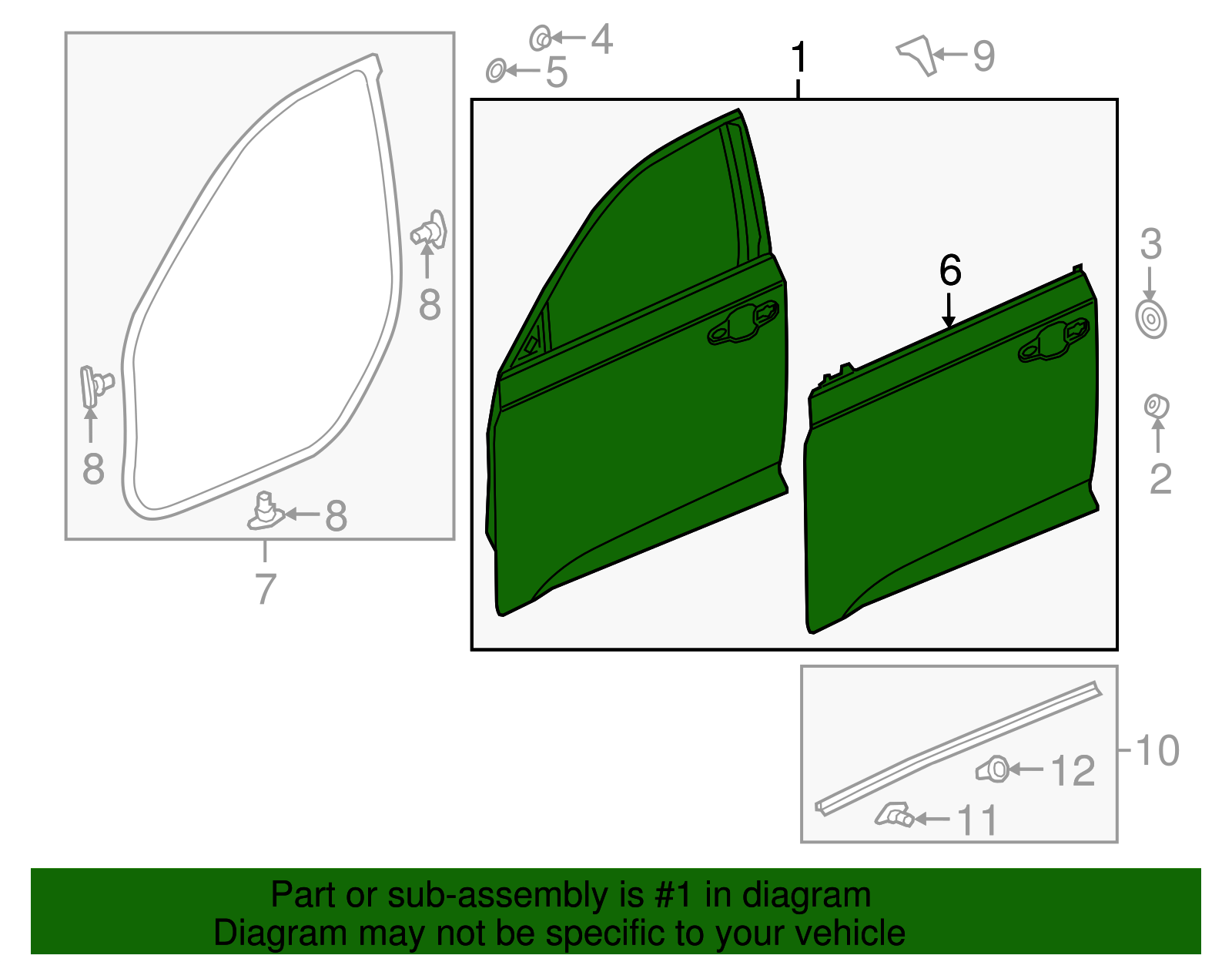 67010-TVA-315ZZ - Door Shell 2018-2022 Honda Accord | Honda Parts Online