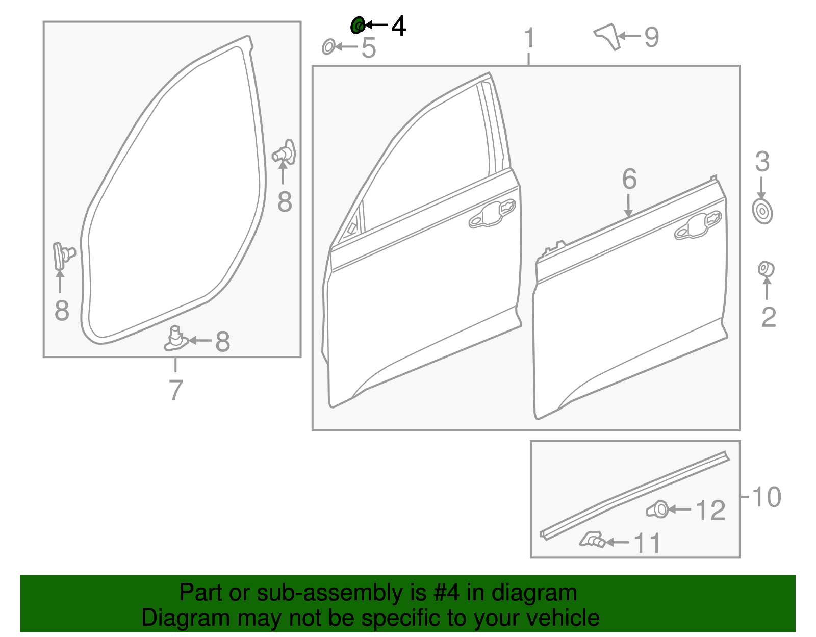 OEM 2008-2025 Honda Door Shell Grommet 90820-SNA-003 | Honda Automotive ...