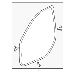 72350-TVA-A01 - Weatherstrip L Front Door - 2018-2020 Honda Accord ...