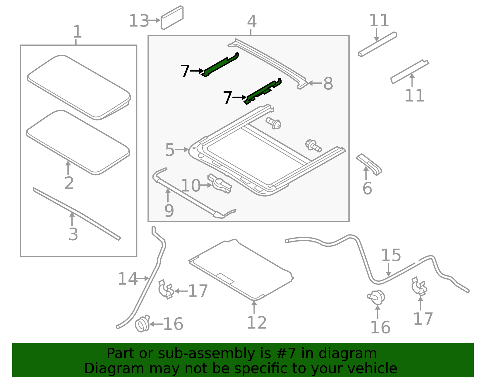 2017-2024 Nissan Armada Guide - Driver's Side (LH) 91359-1LA1A ...