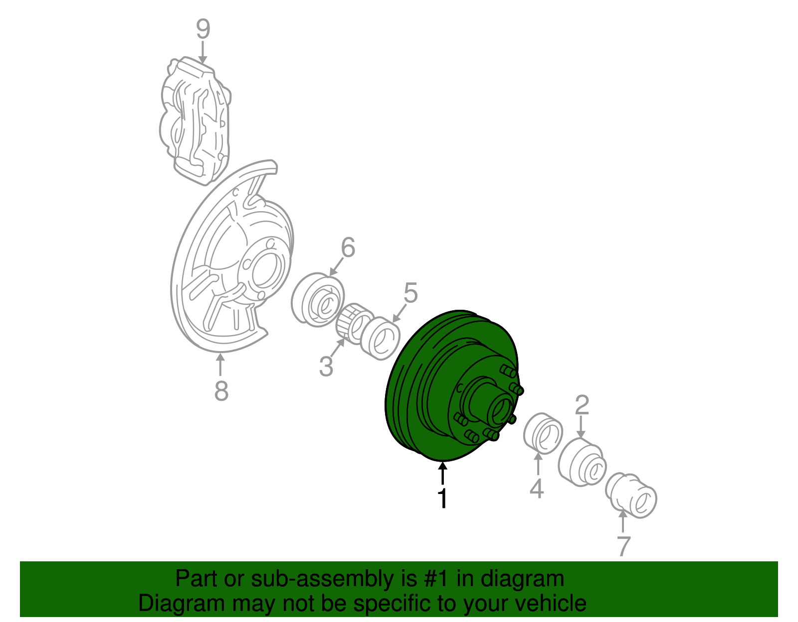 2004-2007 Ford | Disc Brake Rotor And Hub Assembly | 4U2Z-1V102-C ...