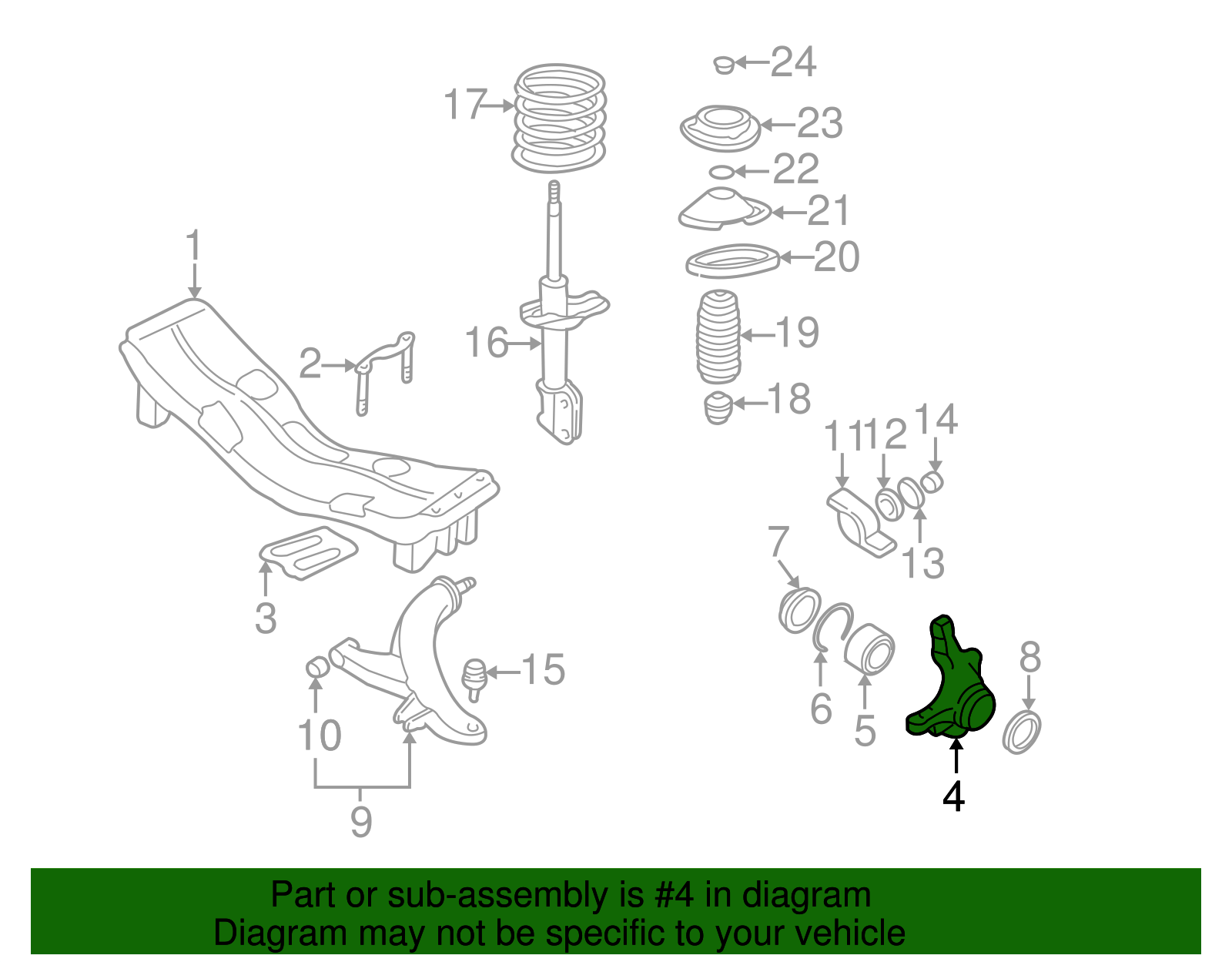 28313AE020 - Knuckle 1999-2008 Subaru | Subaru Parts Exchange