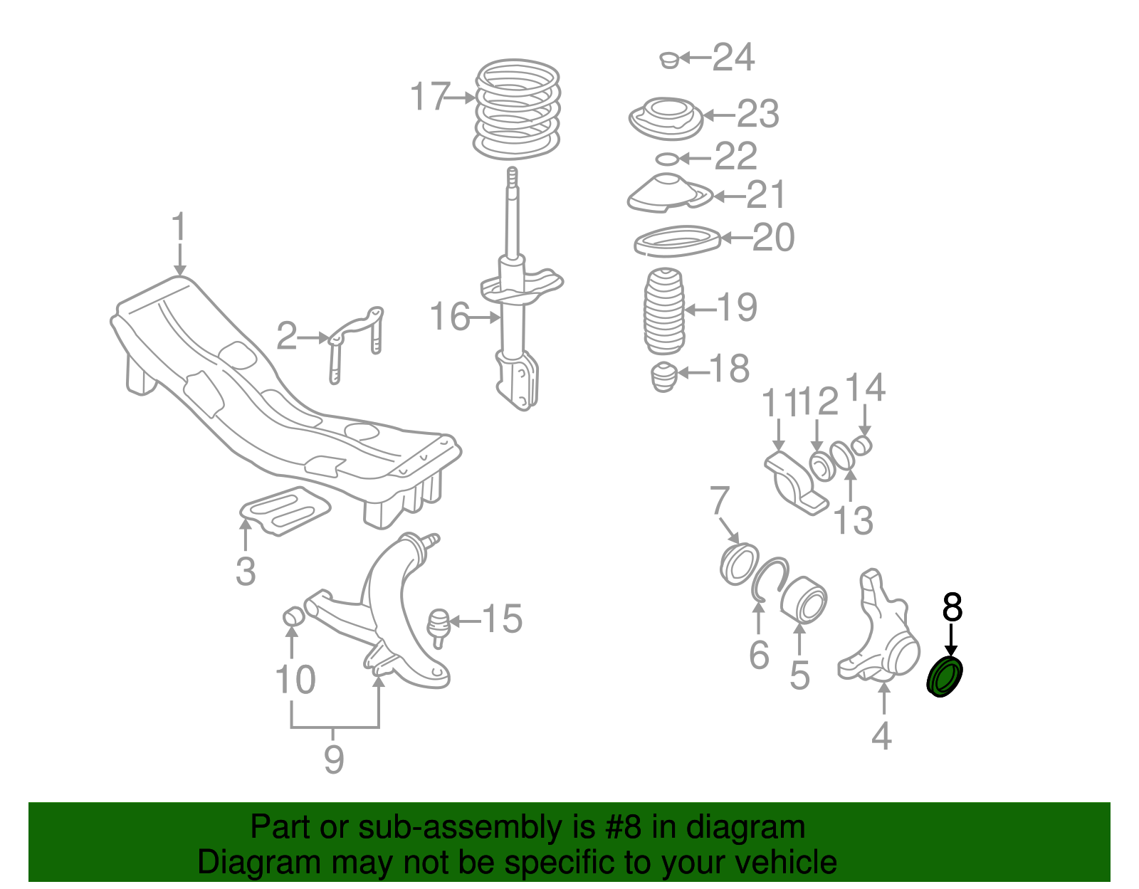 1988-2008 Subaru Bearing Oil Seal 28015AA0708A | Subaru Parts Store