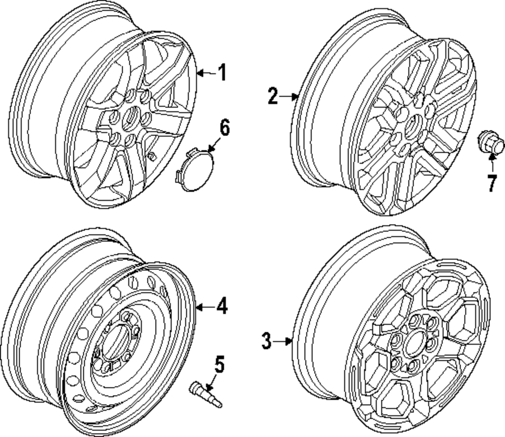 Genuine OEM Ford Part - Wheel, Alloy N1WZ-1007-AB | Genuine OEM Ford ...