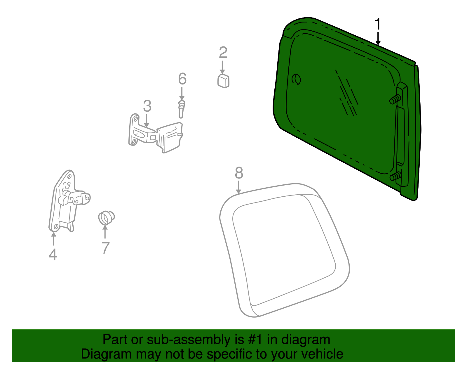 10349894 - Glass 2005 GM | Londoff Discount Parts