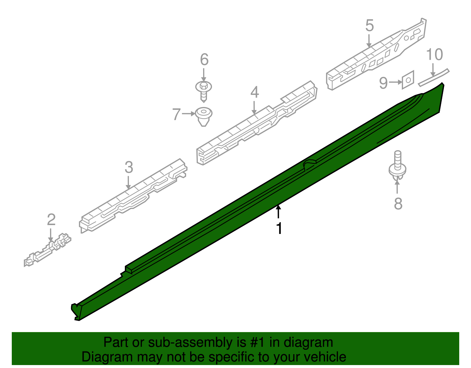 51-77-7-475-604 - 2017-2023 BMW - Rocker Molding | Buy BMW Parts Now