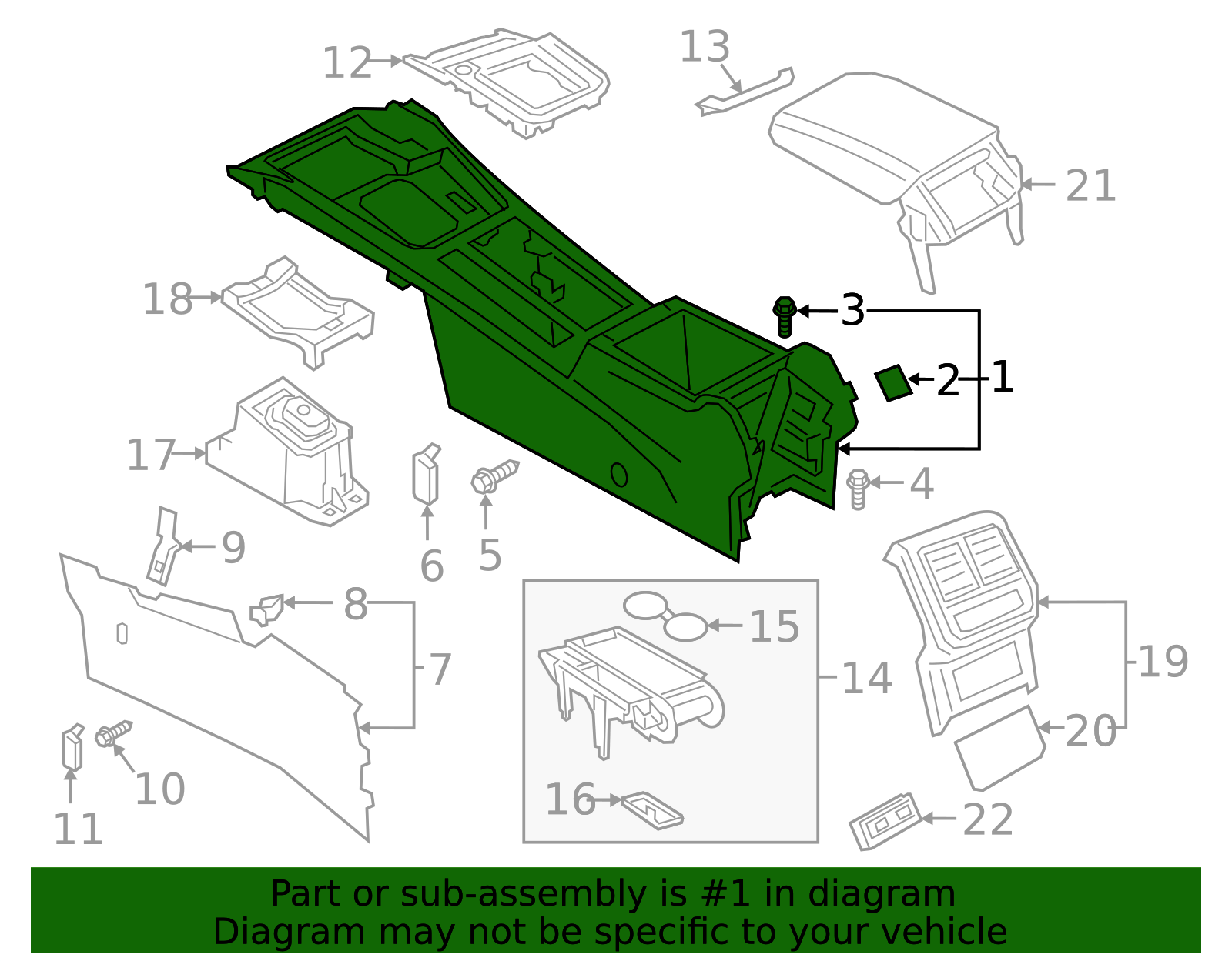 2021-2023 Volkswagen Arteon Console Body 3G8-863-241-1ZV | VW Direct ...