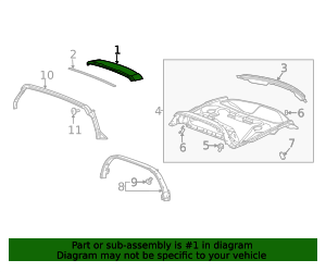 2020-2025 Chevrolet Corvette Roof Panel Rear Extension 84761097 GM ...