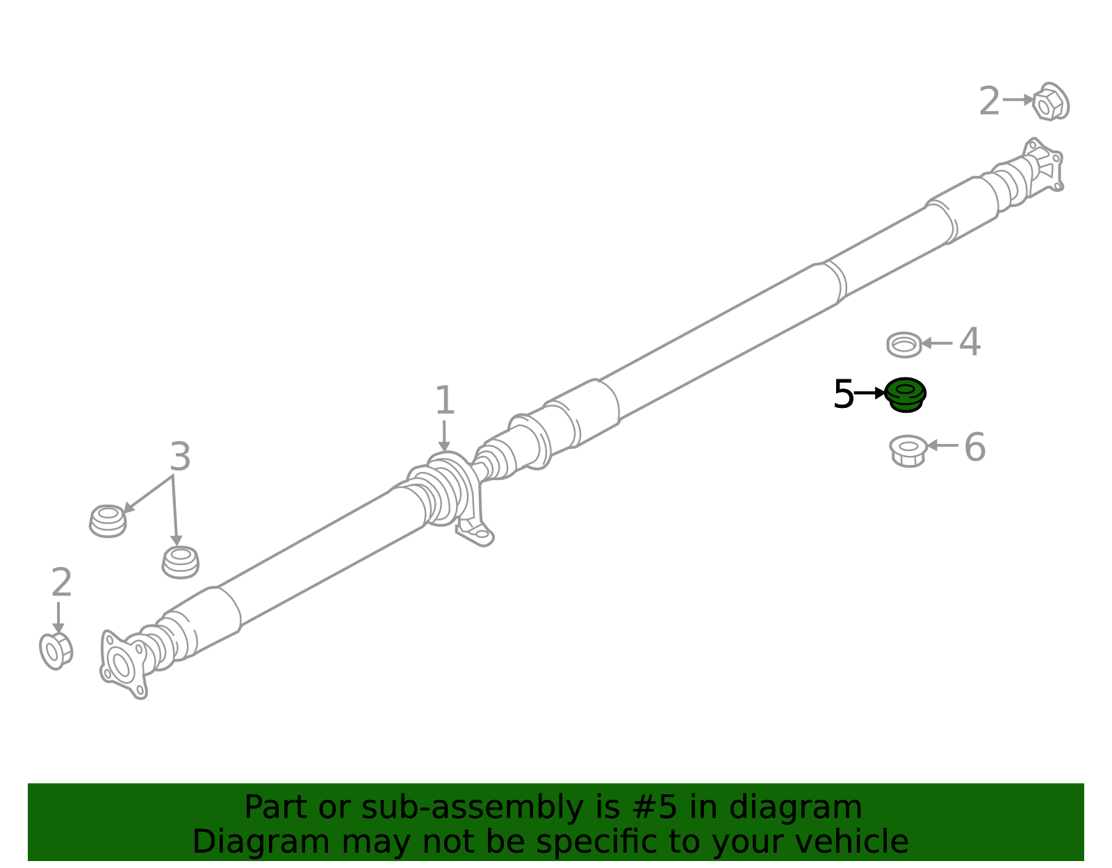 2019-2025 Mazda | Drive Shaft Lower Bushing | KF01-25-33Y | Mazda ...