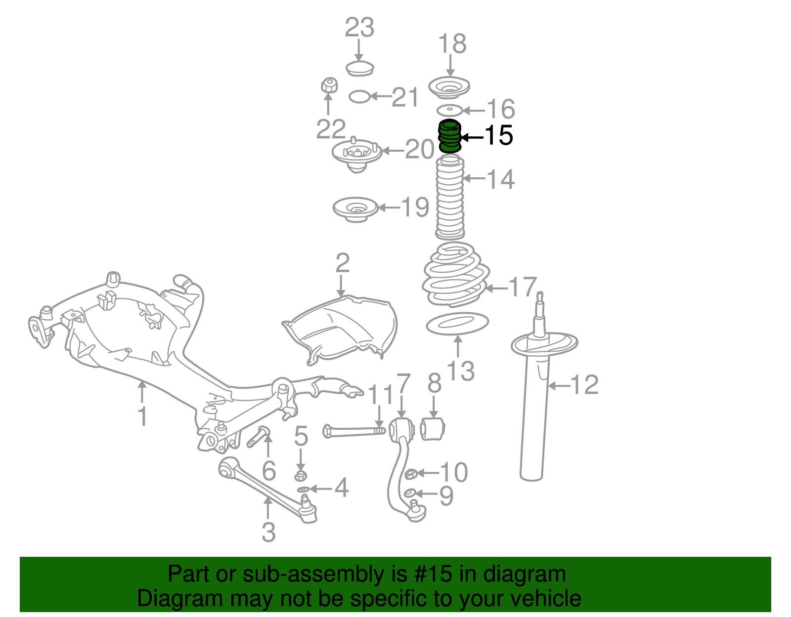 31332226674 - 1990-2003 BMW Strut Bumper (31-33-2-226-674) | BMW of ...