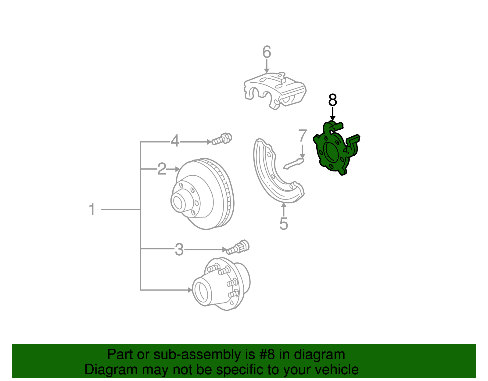 2005-2016 Ford Disc Brake Caliper Bracket 5C3Z-2B134-BA | TascaParts.com