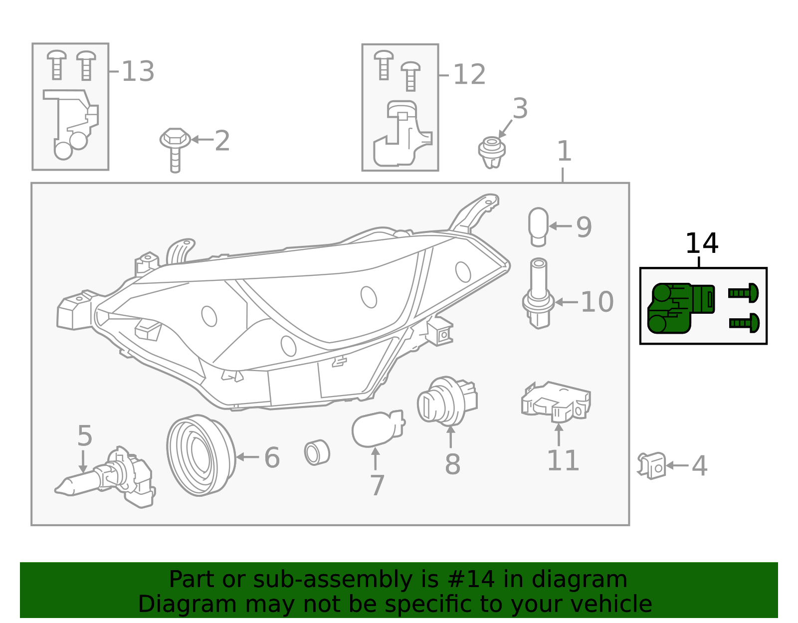 Genuine Toyota Repair Bracket part# 81193-02080 for 2014-2016 Toyota ...
