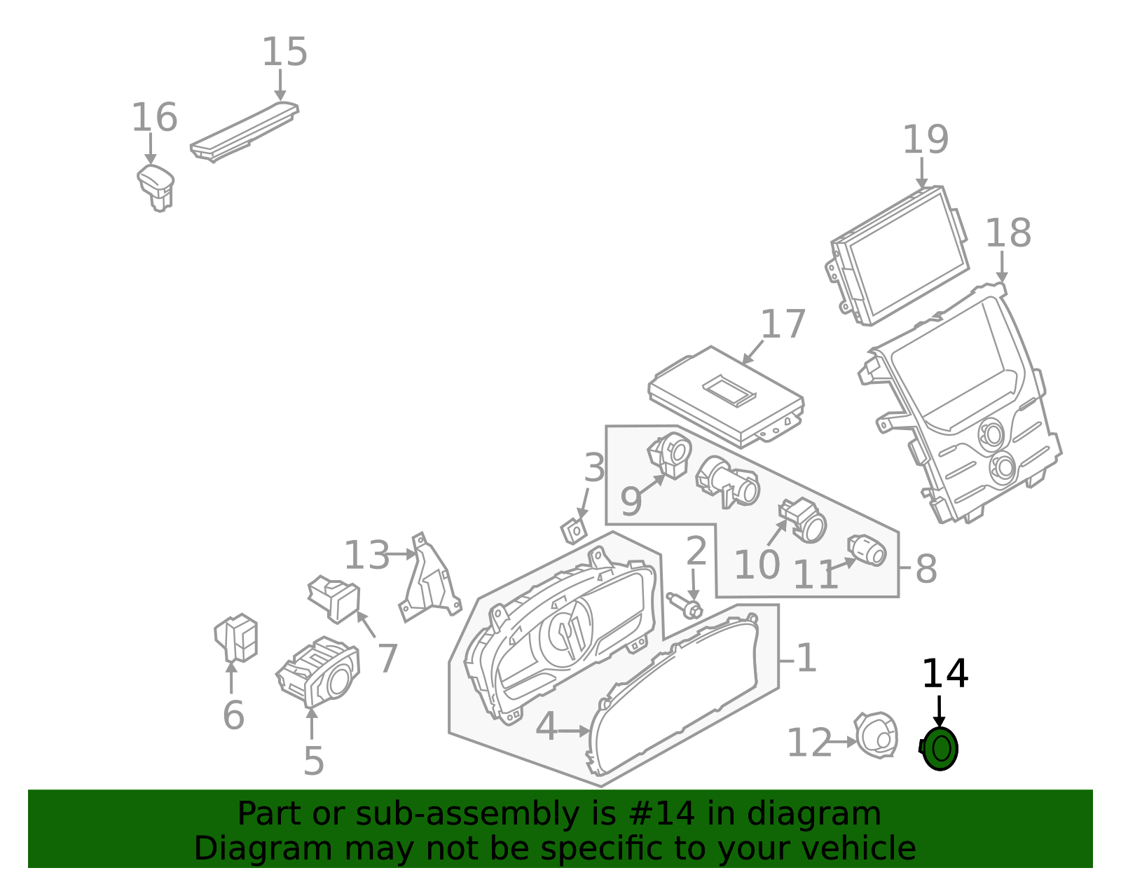 2011-2015 Lincoln MKX Switch Bezel BA1Z-11584-BB | TascaParts.com