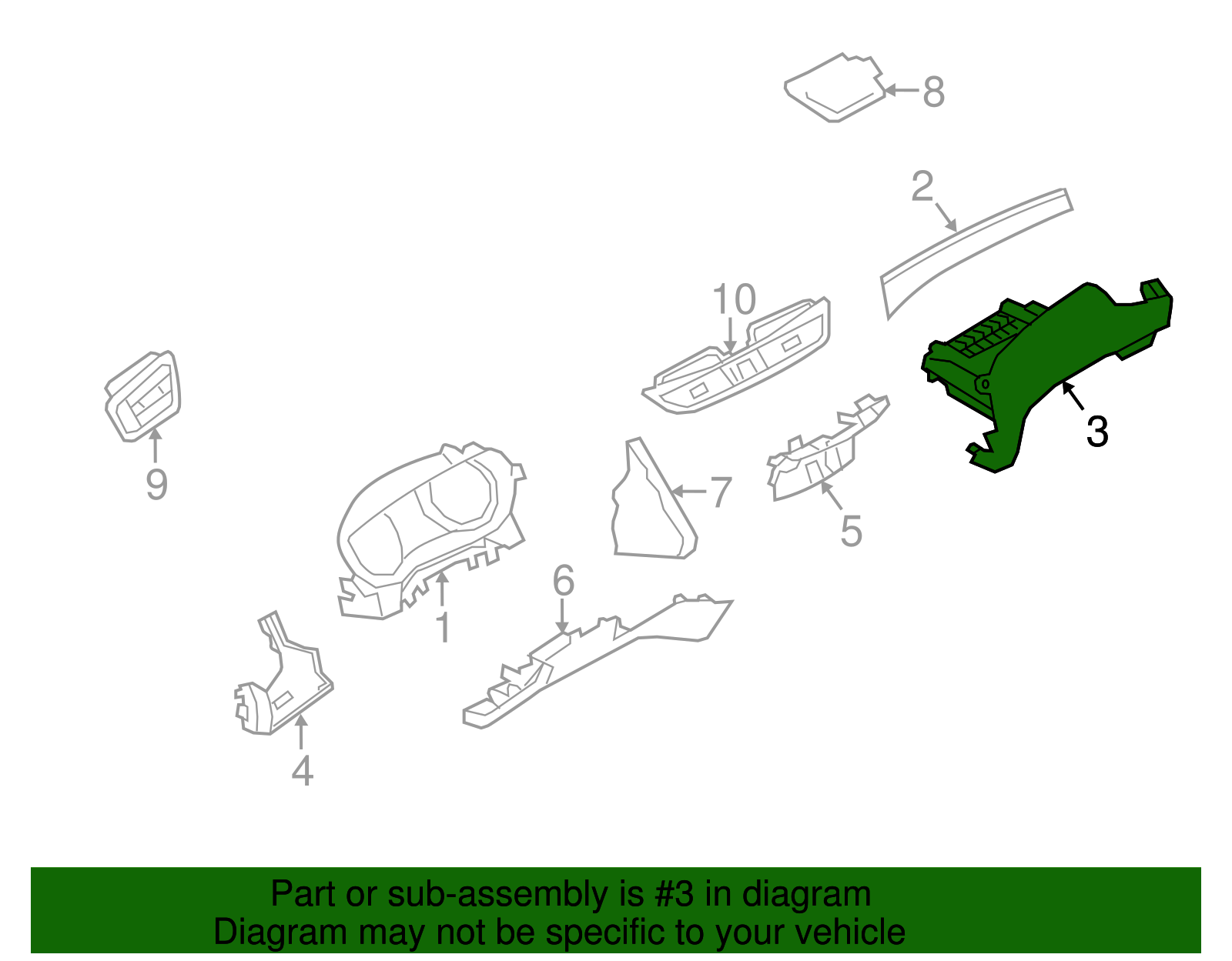 2020-2023 Nissan Upper Panel 68109-6MR0A | My Nissan Part
